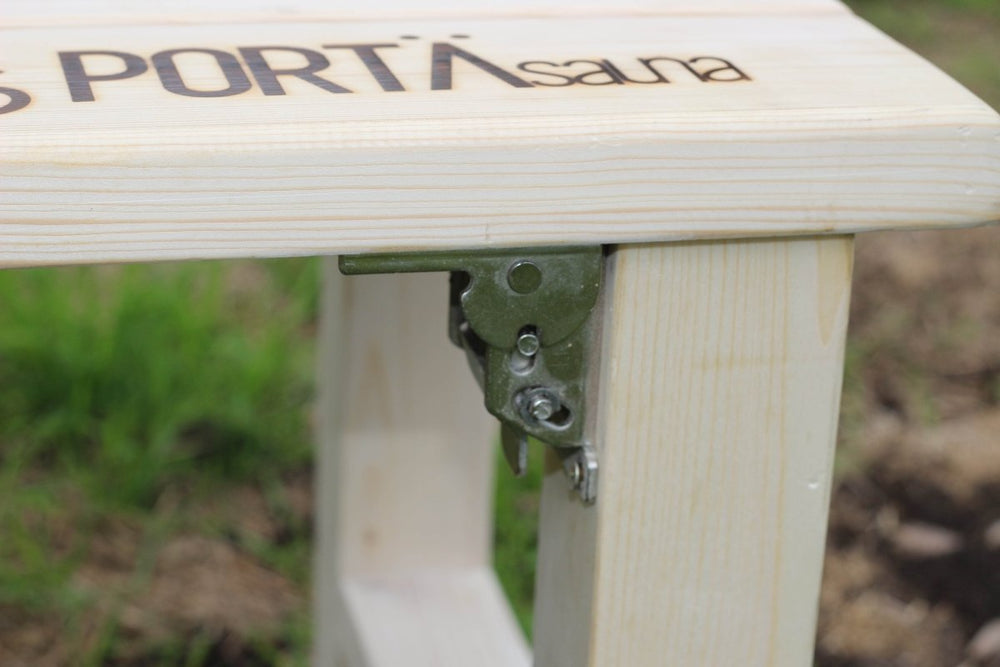 Portable Sauna Bench | Folding Cedar Seating
